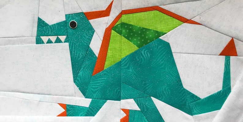DRAGON QUILT Paper Pieced Pattern in PDF - Etsy