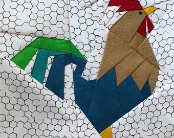 5 Selected Block Patterns of Paper Pieced Chickens - Etsy Canada