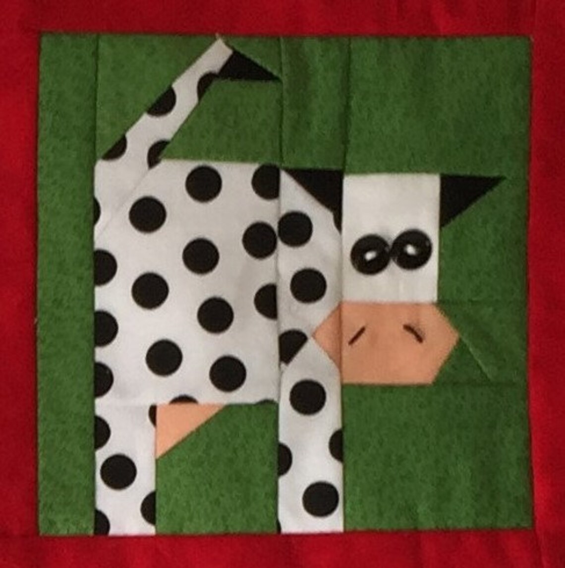 COW BLOCK Paper Pieced Pattern in PDF - Etsy