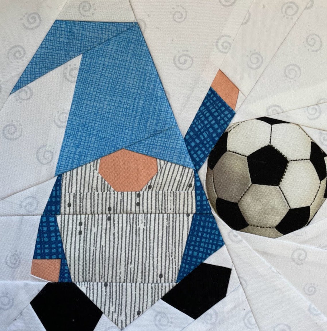 SOCCER GNOME Paper Pieced Block Pattern in PDF | Etsy