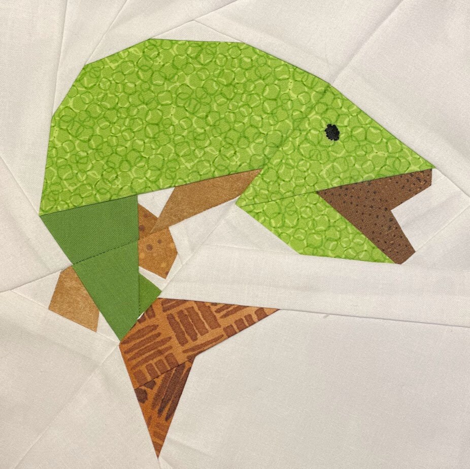 Muskie Fish Paper Pieced Pattern: 8" Quilt Block (PDF Pattern) - Etsy