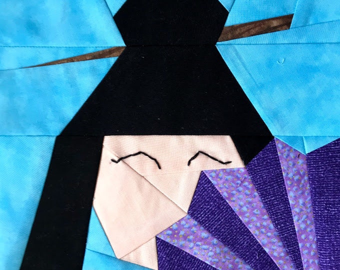 Japanese Torii Gate Paper Pieced Quilt Block Pattern Downloadable PDF ...
