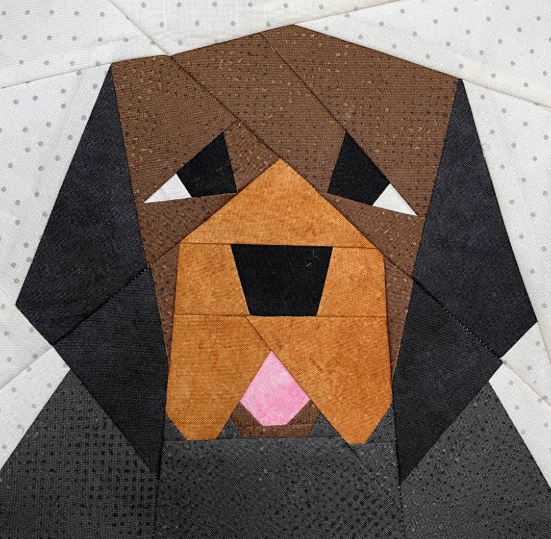 NEWFOUNDLAND DOG Paper Pieced Block Pattern, PDF, Instant Download, Dog ...