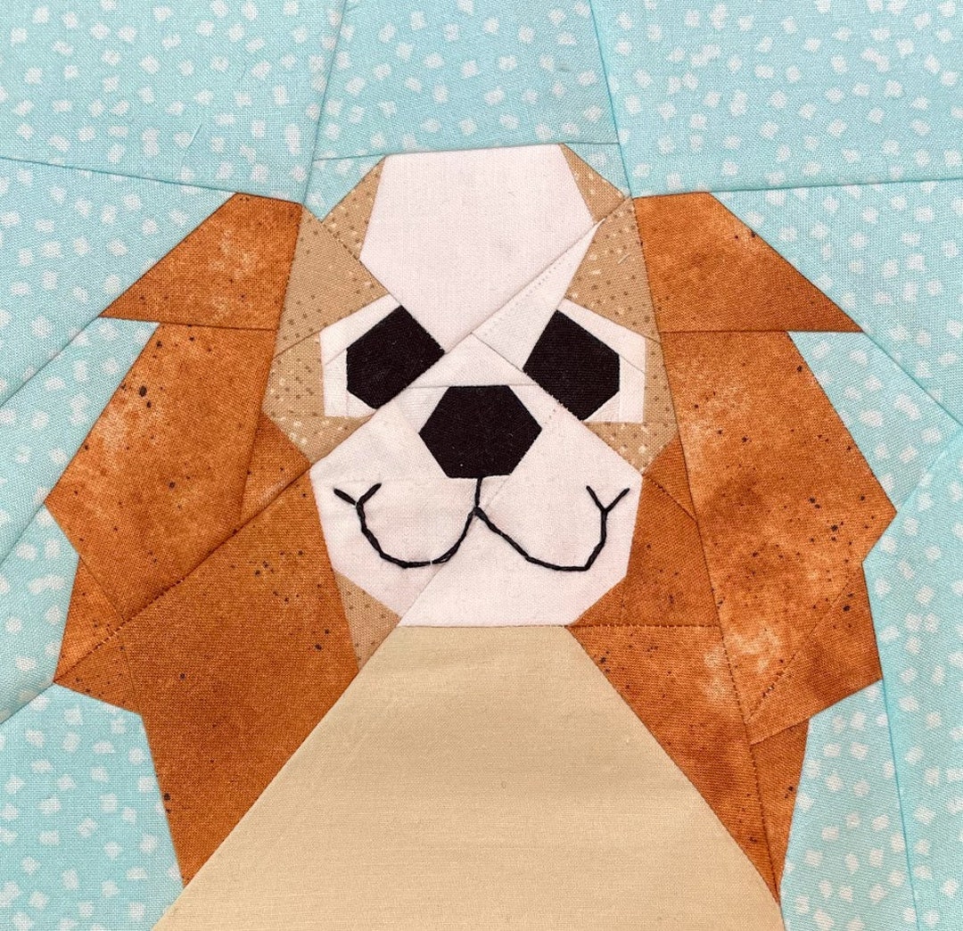 CAVALIER #3 BLOCK PATTERN, Paper Pieced Dog Block, Instant Download ...