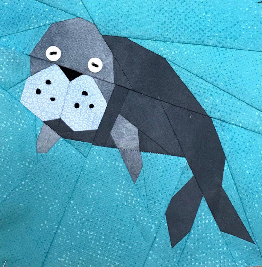 MANATEE Paper Pieced Block Pattern in PDF - Etsy