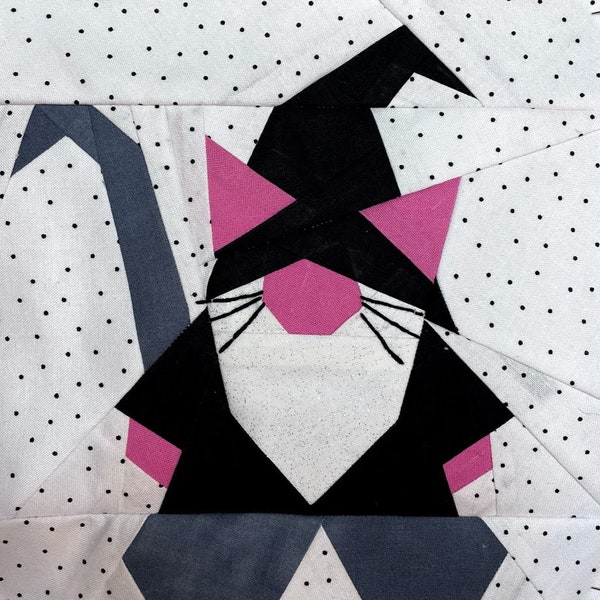 Paper Pieced Cat - Etsy
