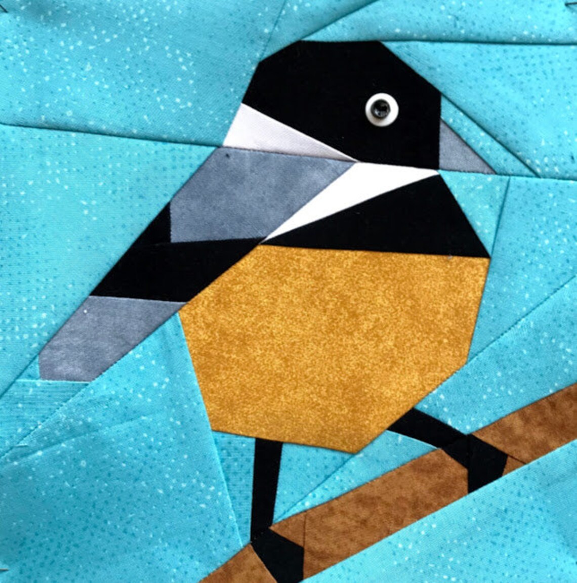 CHICKADEE 1 Paper Pieced Block Pattern in PDF - Etsy