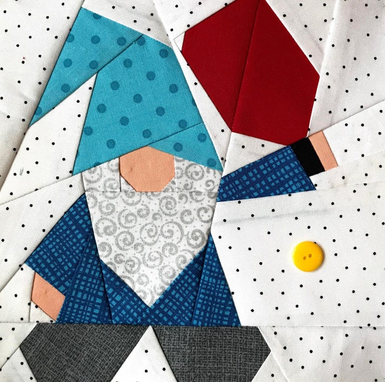 PICKLEBALL GNOME SLAMMER Paper Pieced Block Pattern in Pdf | Etsy