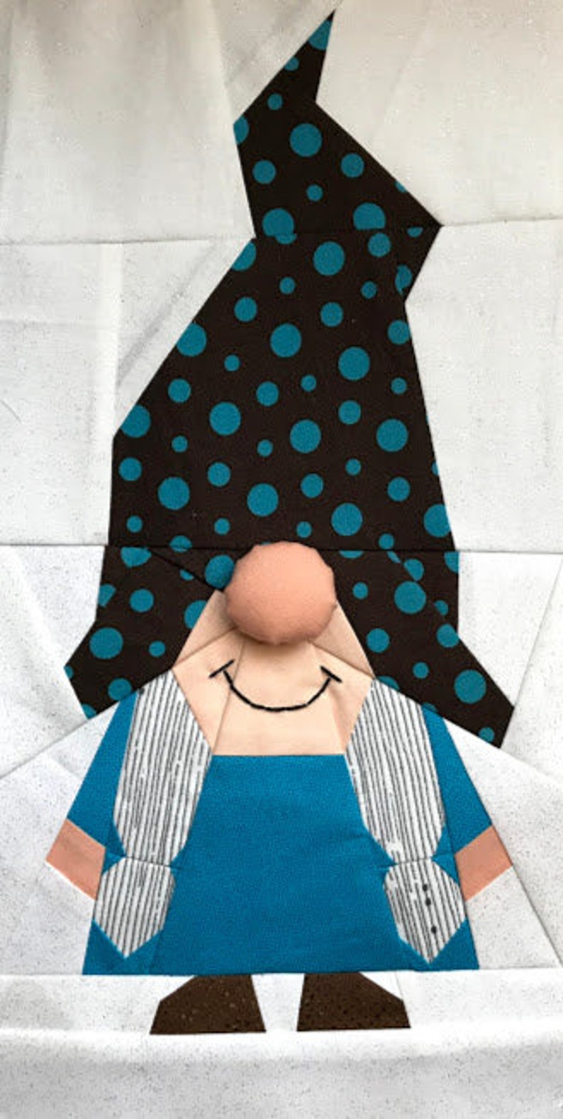 GIRL GNOME Paper Pieced Pattern Block in PDF - Etsy