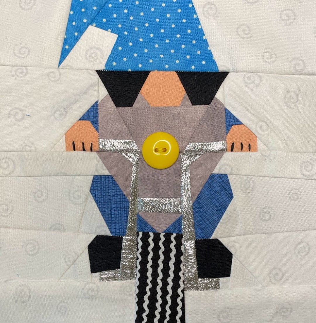 Motorcycle Gnome Paper Pieced Quilt Block Pattern (PDF) - Etsy