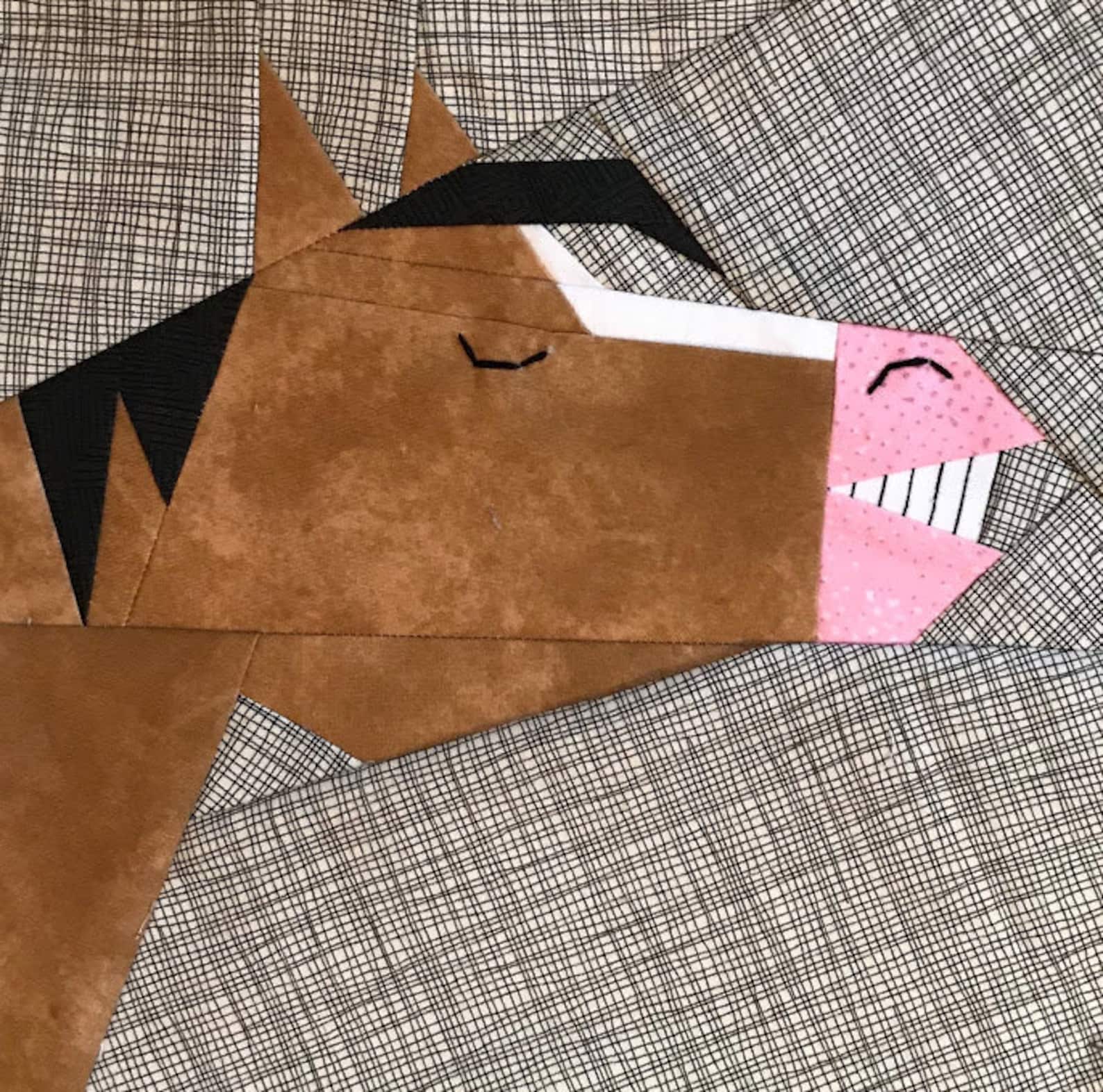 HAY GIRL Paper Pieced Quilt Pattern Horse Pattern Paper | Etsy Canada