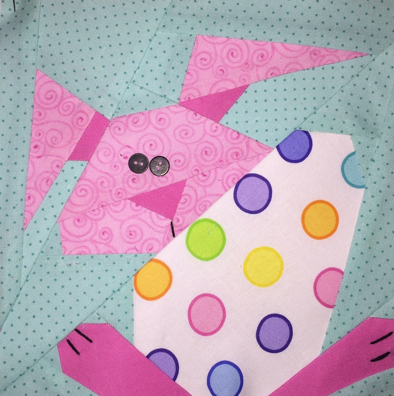 HAPPY EASTER BUNNY Paper Pieced Block Pattern in Pdf - Etsy