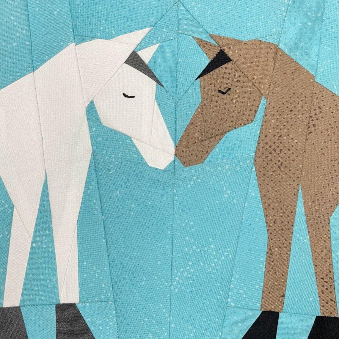 Horse Paper Pieced Quilt Block Pattern: Horses #3 (PDF Pattern) - Etsy