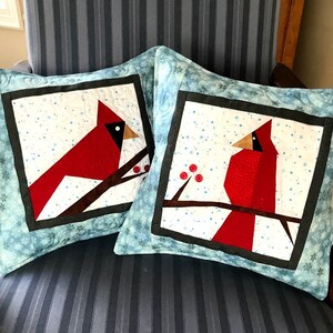 CARDINAL WALLHANGING Paper Pieced Pattern in PDF - Etsy