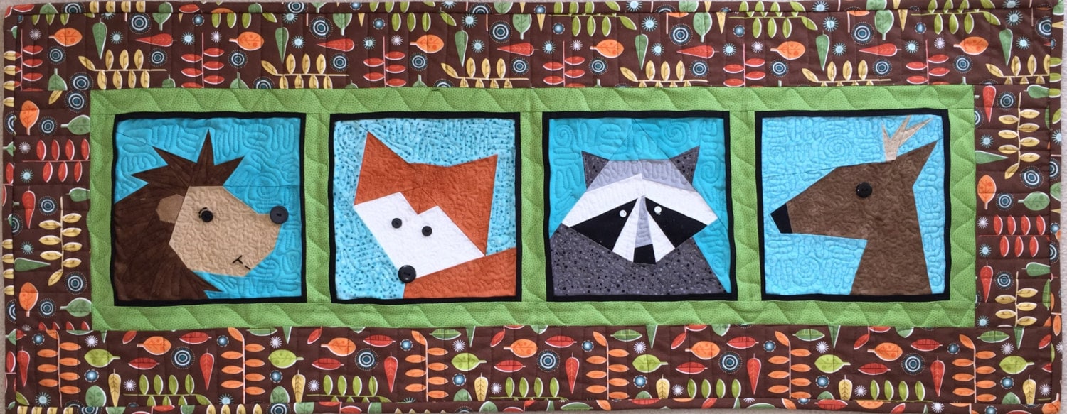 Forest Friends Quilt Pattern: Paper Pieced Woodland Animals (PDF) - Etsy