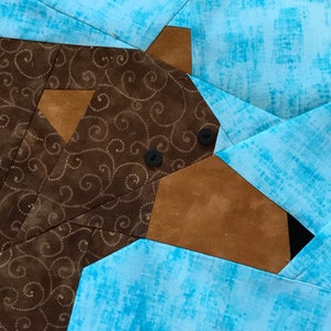 Brown Bear Paper Piece Pattern in PDF - Etsy