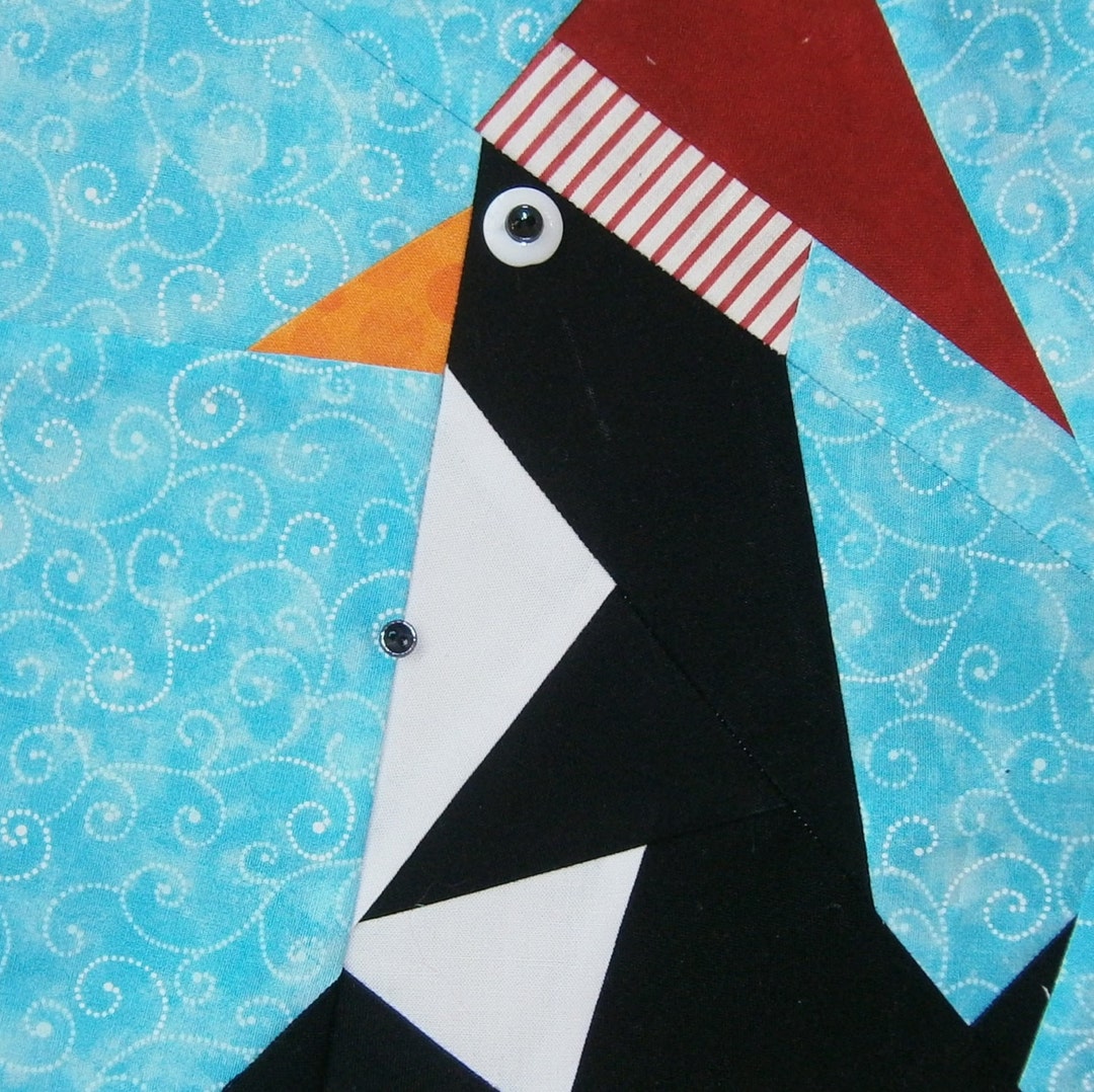 Paper Pieced Belly Button Penguin Block #2 - Etsy