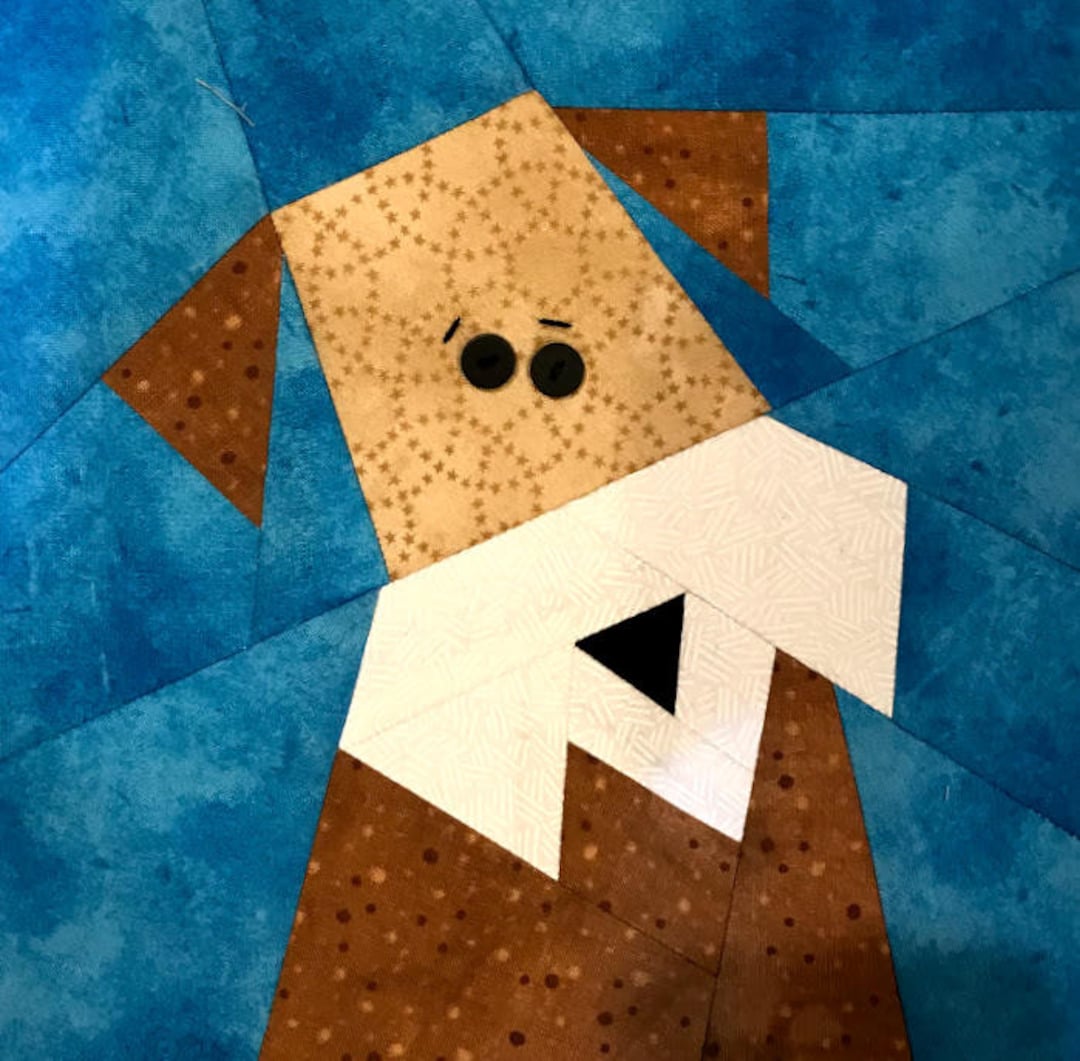 Wire Haired Fox Terrier Paper Pieced Block in PDF - Etsy