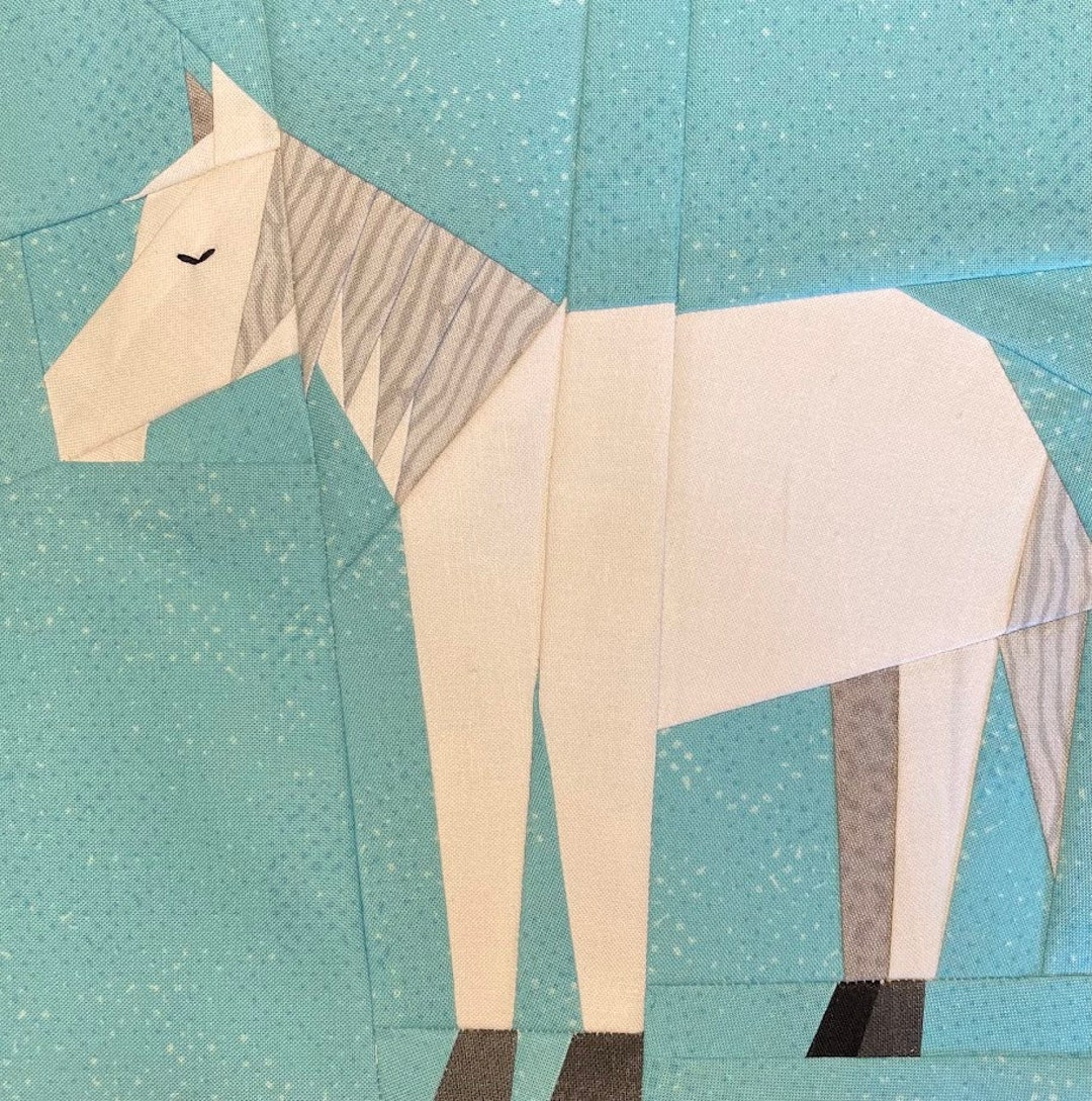 HORSE #1 PAPER PIECED Pattern in Pdf, Instant Download, Quilt Block ...