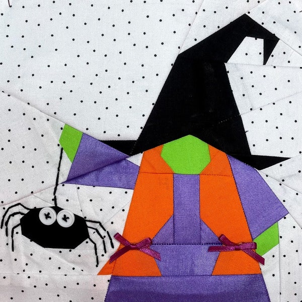 Witch Quilt Block Pattern - Etsy