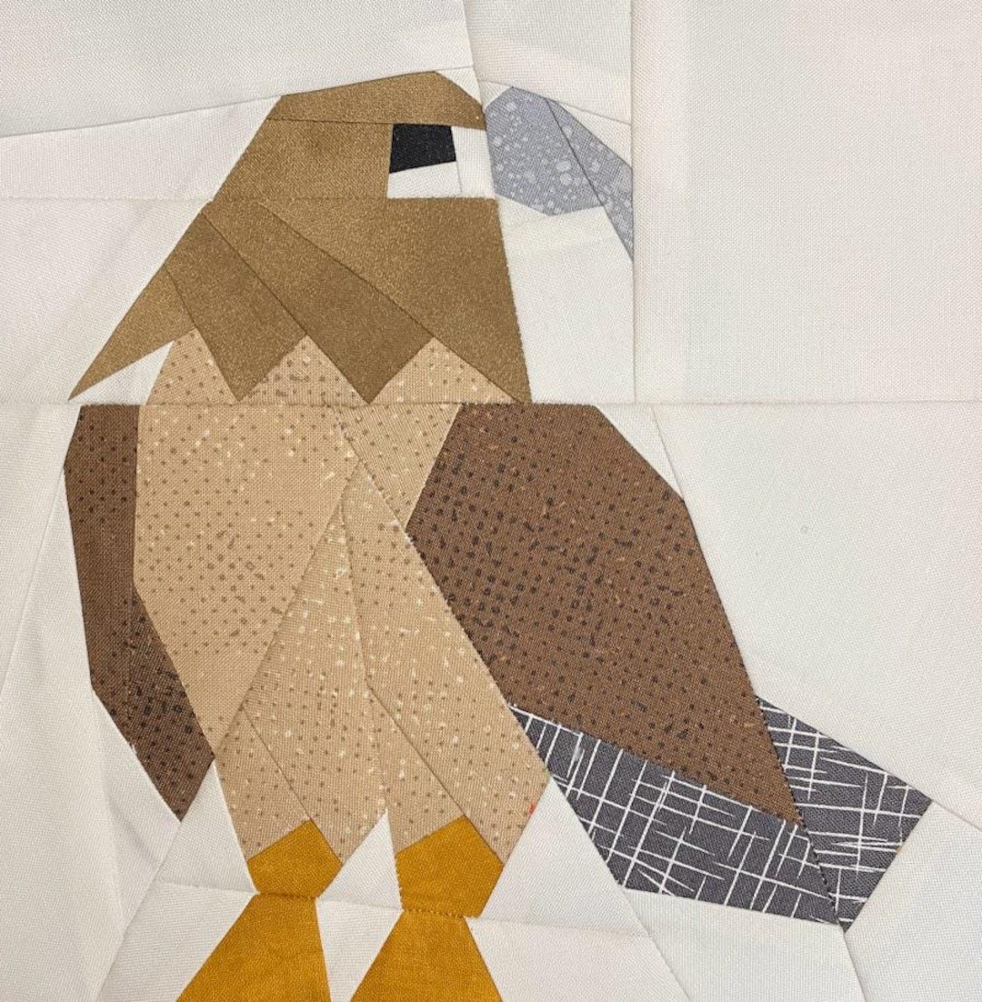 Hawk Paper Pieced Block Pattern: Bird Quilt (PDF Pattern) - Etsy