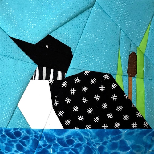 Goose on the Lake Paper Piecing Block in PDF - Etsy