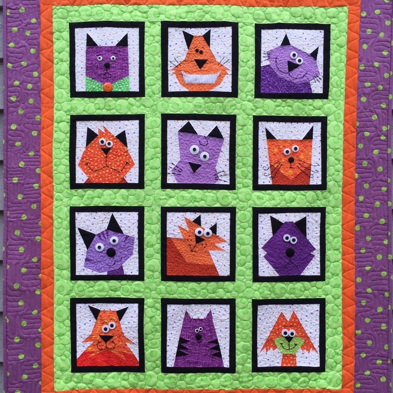 Cat Quilt Blanket Pattern - Etsy