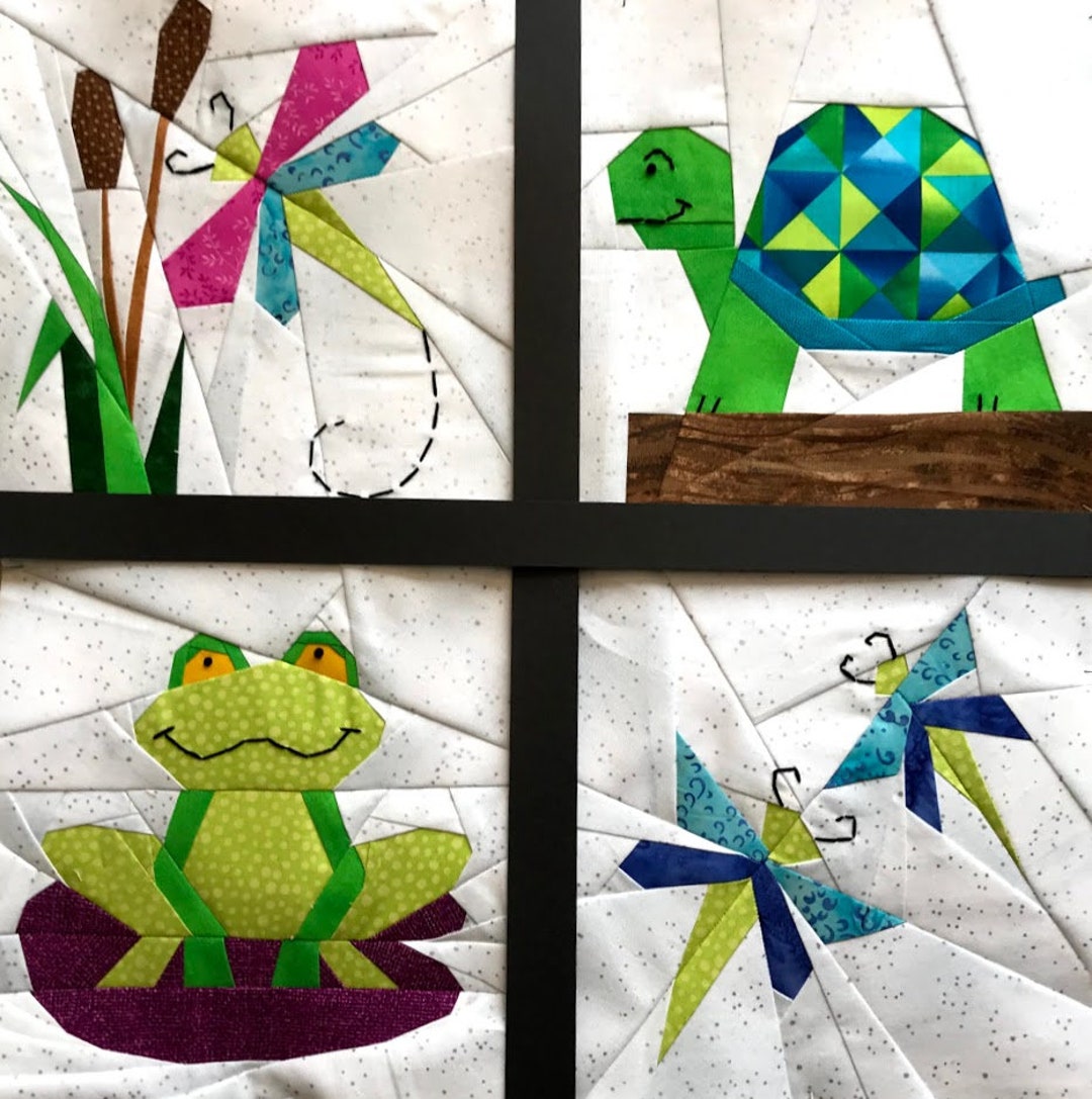 POND COLLECTION Paper Pieced Block Patterns PDF - Etsy