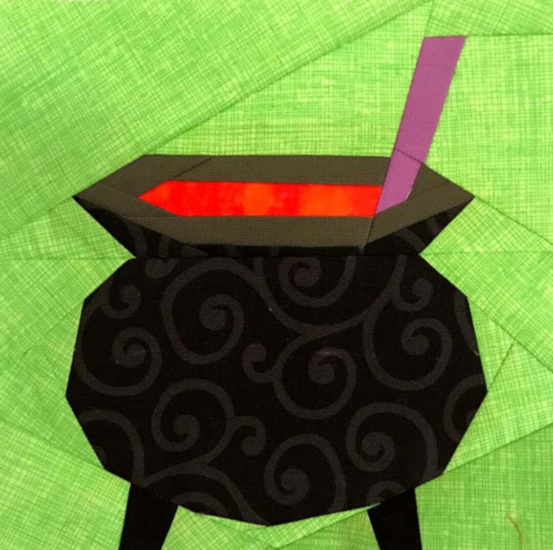 WITCH'S BREW Paper Pieced Block Pattern in PDF - Etsy