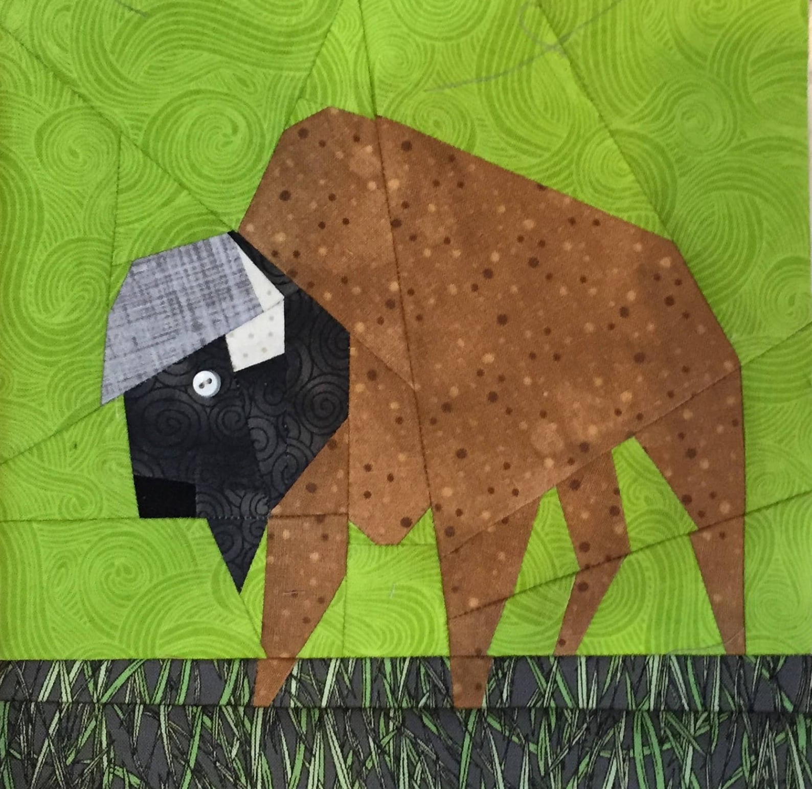 Buffalo Paper Pieced Block Pattern in PDF | Etsy