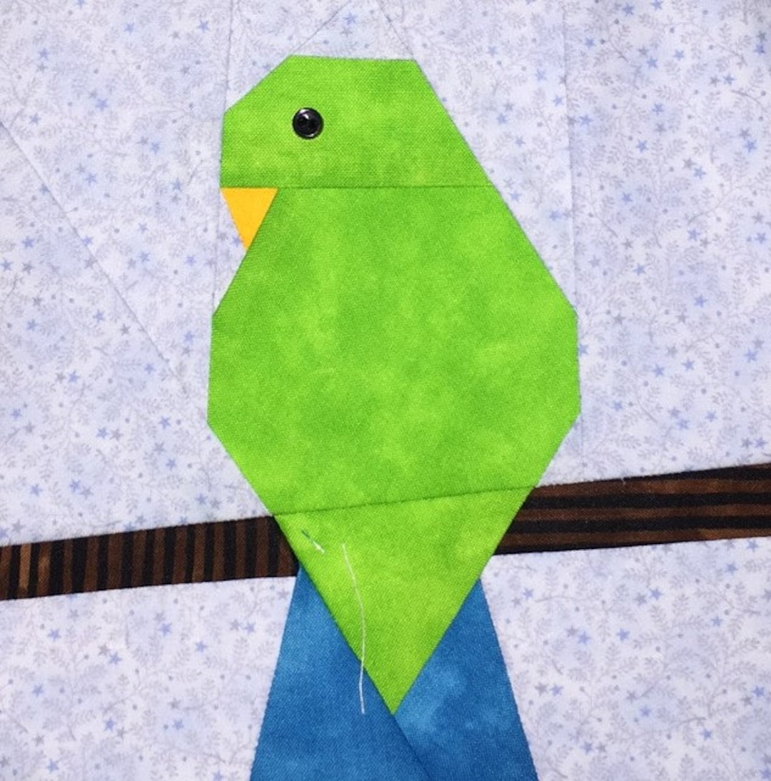 Parakeet Paper Pieced Block Pattern in PDF - Etsy