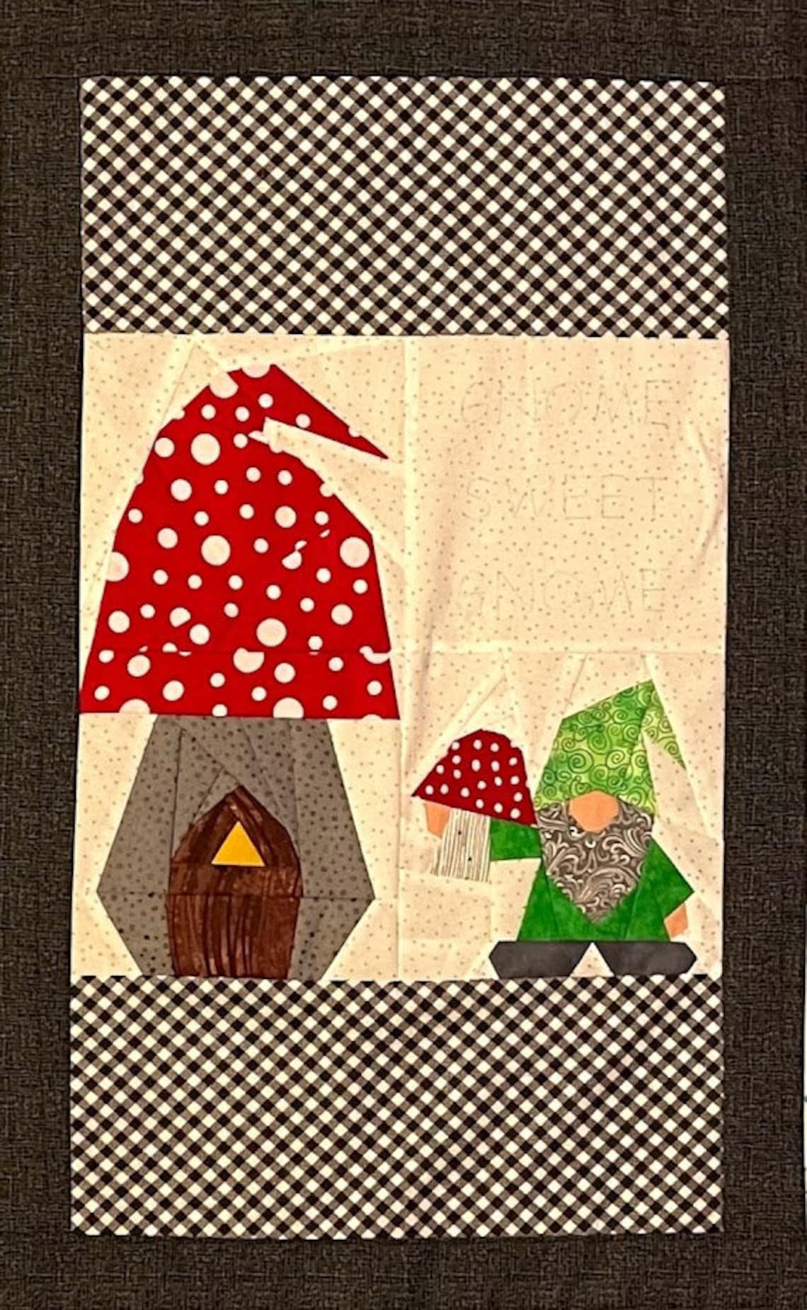 GNOME QUILT Paper Pieced Pattern in PDF Block of the Month - Etsy