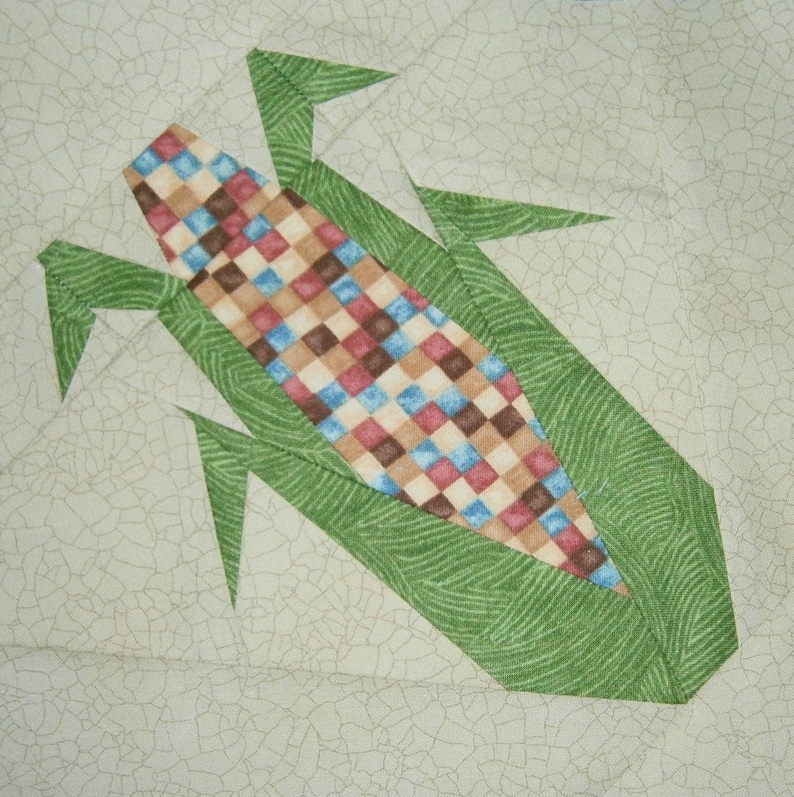 CORN COB BLOCK Paper Pieced Pattern in Pdf, Instant Download, Corn Cob ...