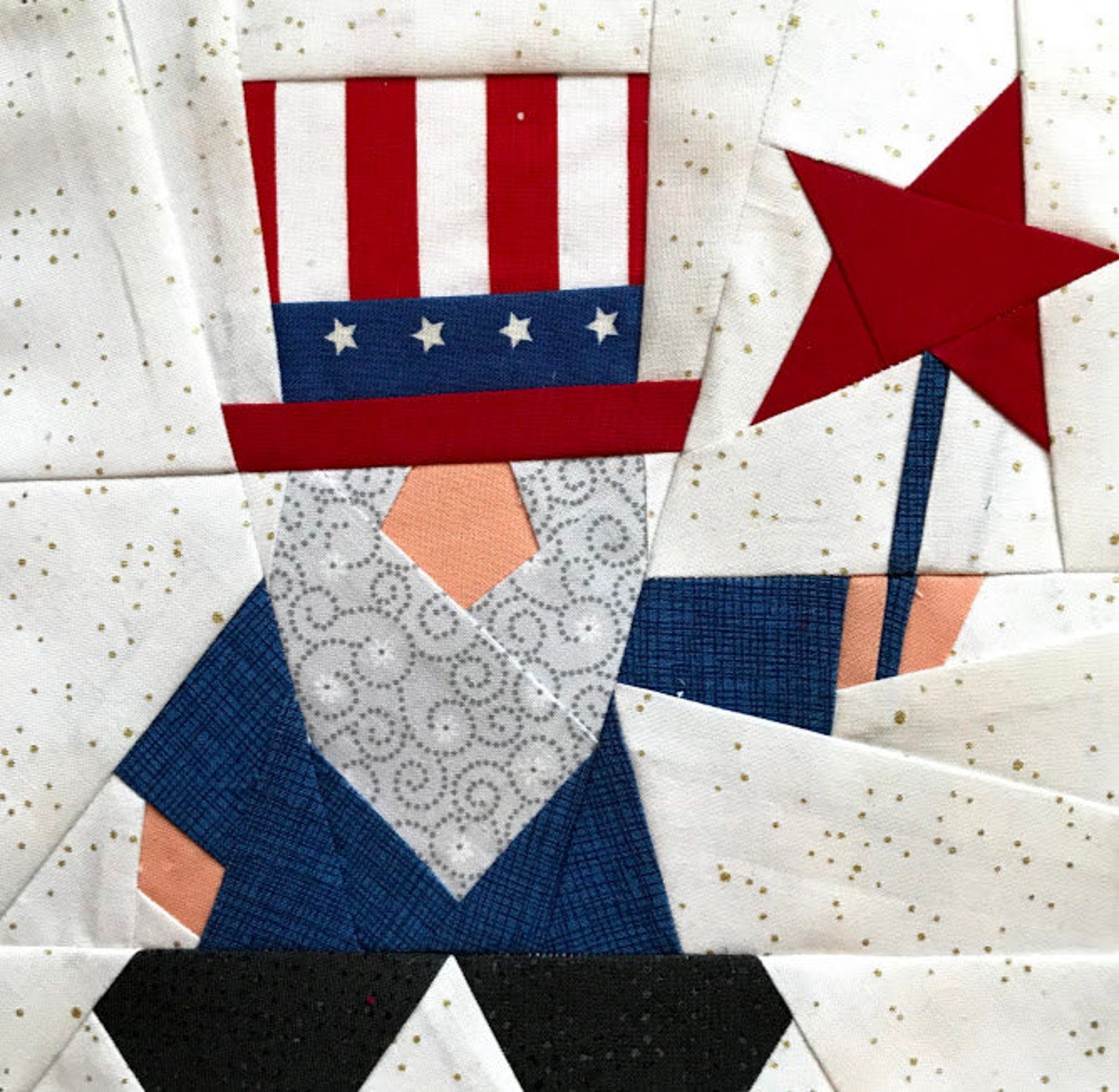 GNOME QUILT Paper Pieced Pattern in PDF Block of the Month - Etsy