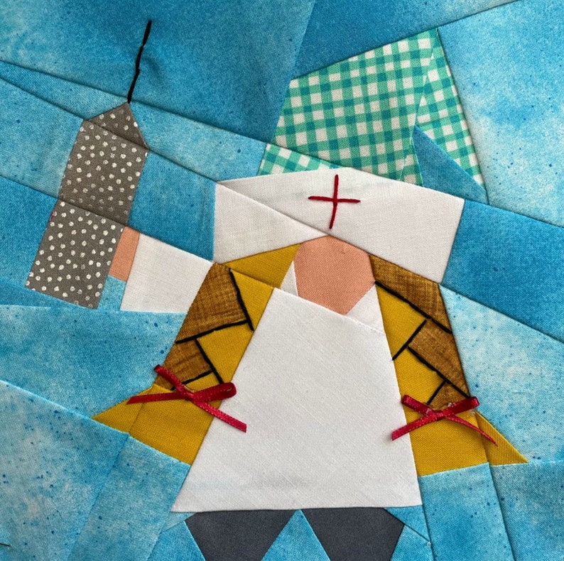 NURSE GNOME Paper Pieced Block Pattern in PDF - Etsy