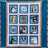 Easy Patchwork Dog Quilt Pattern: Baxter and Bones (PDF Pattern, 3 Sizes) - Etsy