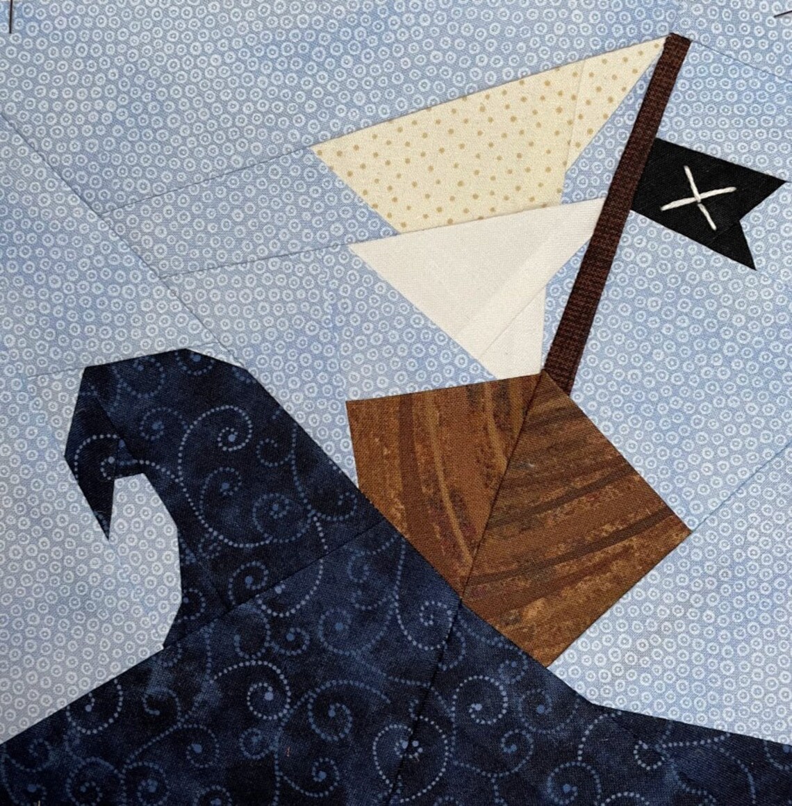 PIRATE SHIP Paper Pieced Block Pattern in PDF - Etsy