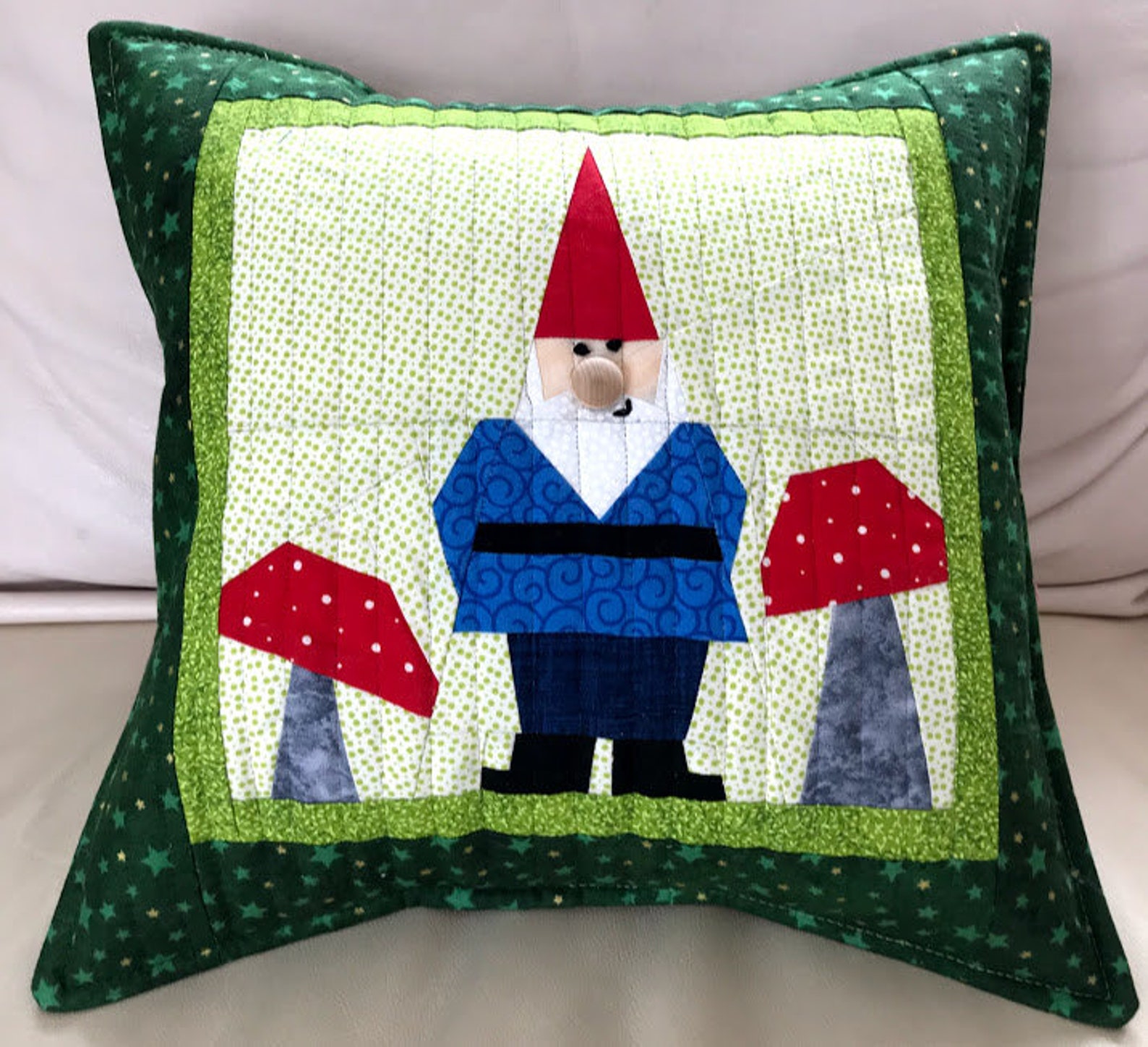 Gnome With Mushrooms Paper Piecing Pattern in PDF - Etsy
