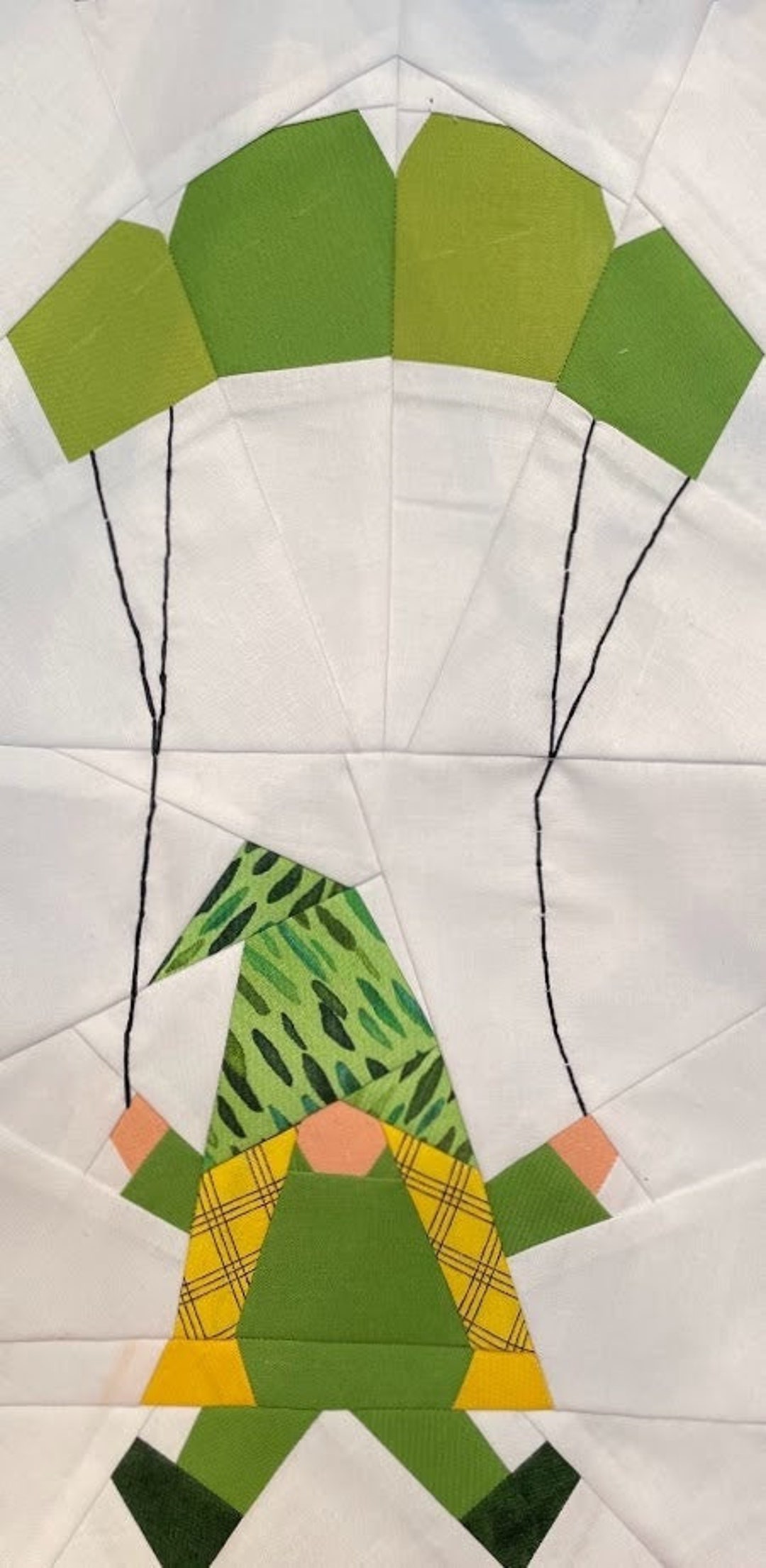 Girl Gnome Paper Pieced Quilt Block Pattern With Parachute (PDF) - Etsy