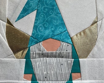 SNOWMAN GNOME Paper Pieced Block Pattern in PDF - Etsy