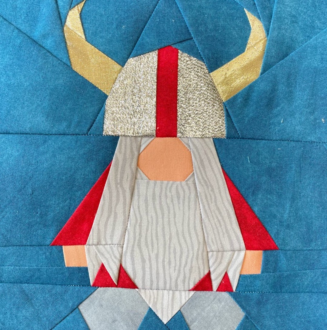 Viking Gnome Paper Pieced Block Pattern (PDF Download) - 7.5" Square - Etsy