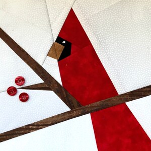 CARDINAL WALLHANGING Paper Pieced Pattern in PDF - Etsy