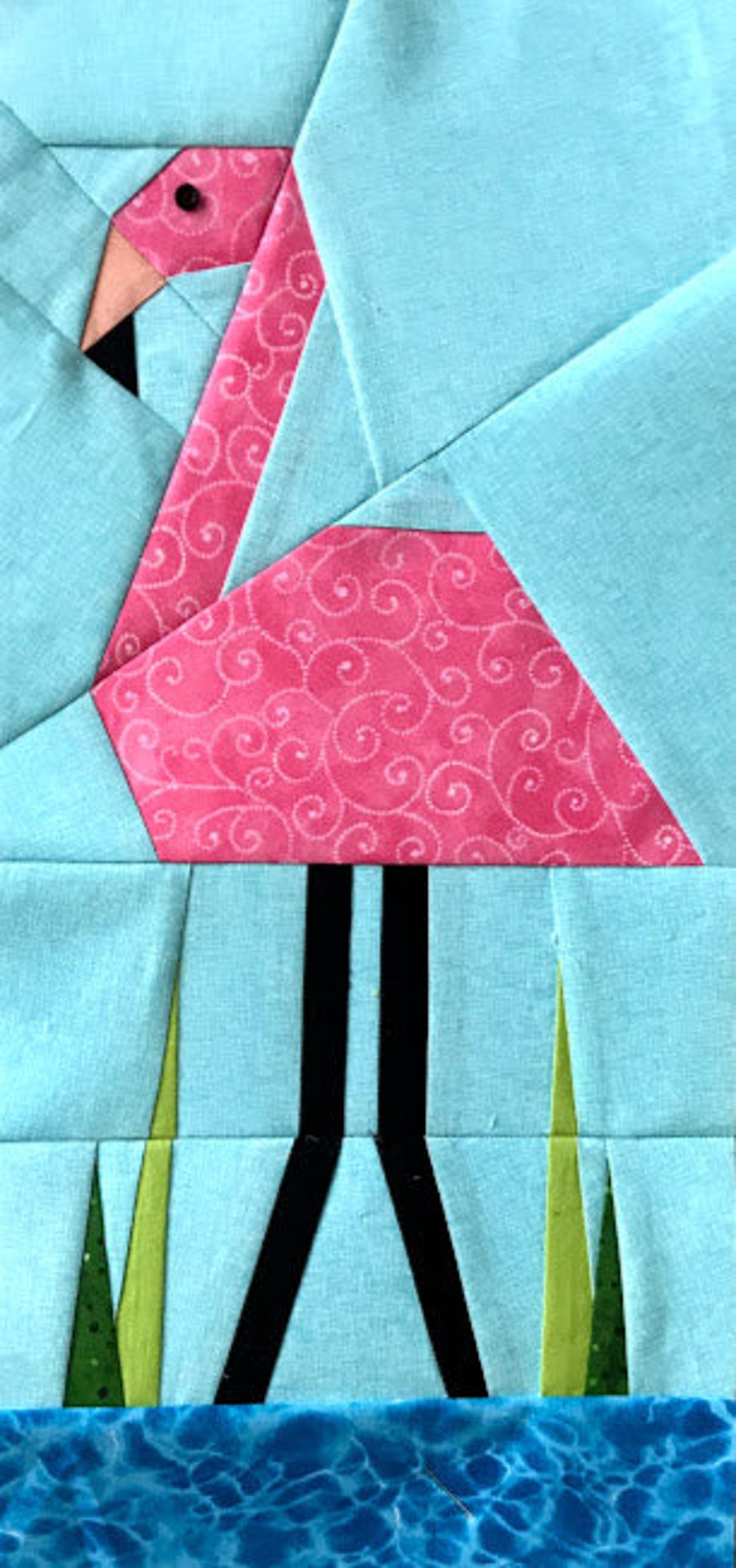 Flamingo Paper Piecing Pattern in PDF - Etsy