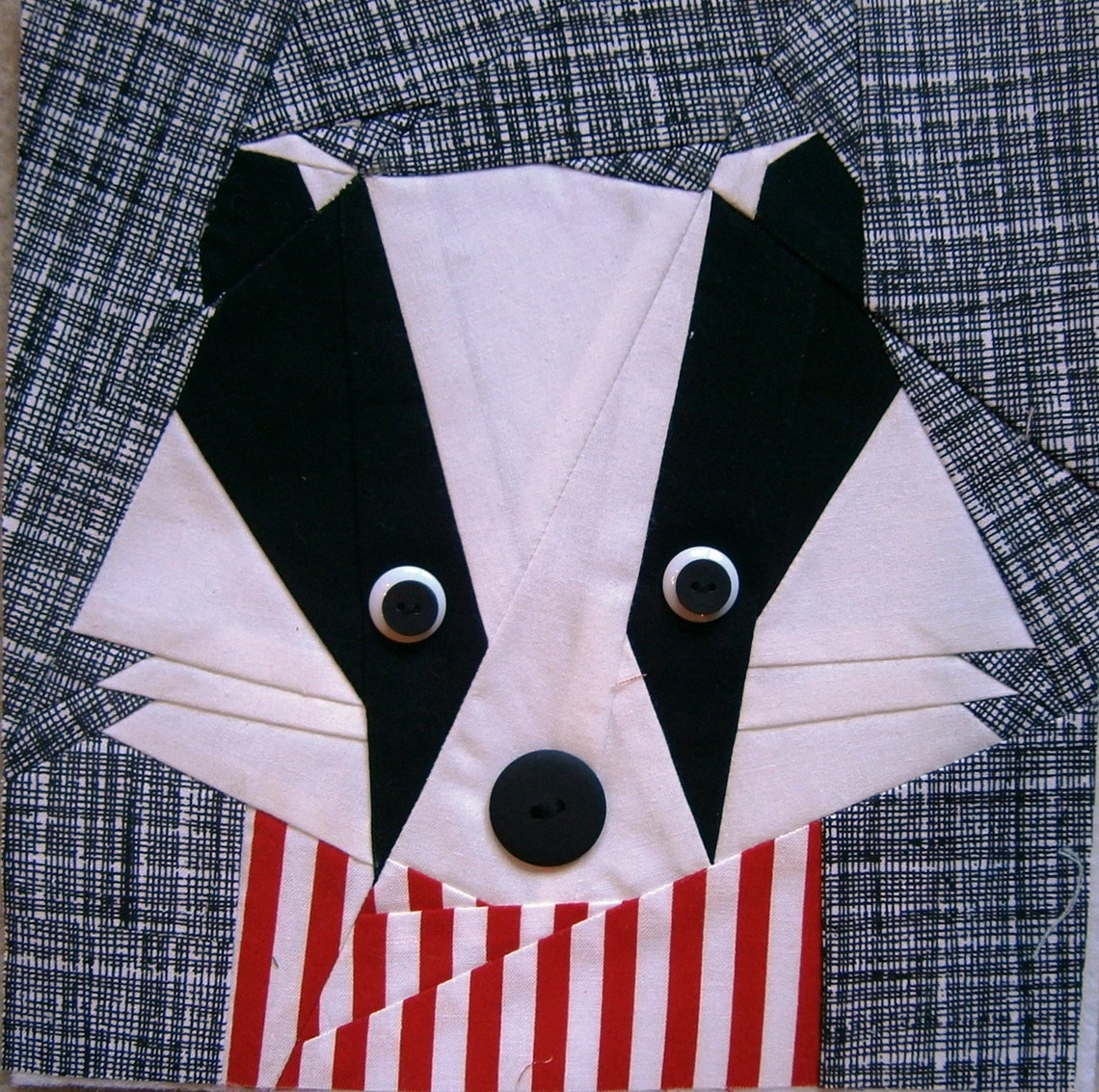 BADGER FACE Paper Pieced Block Pattern in PDF - Etsy