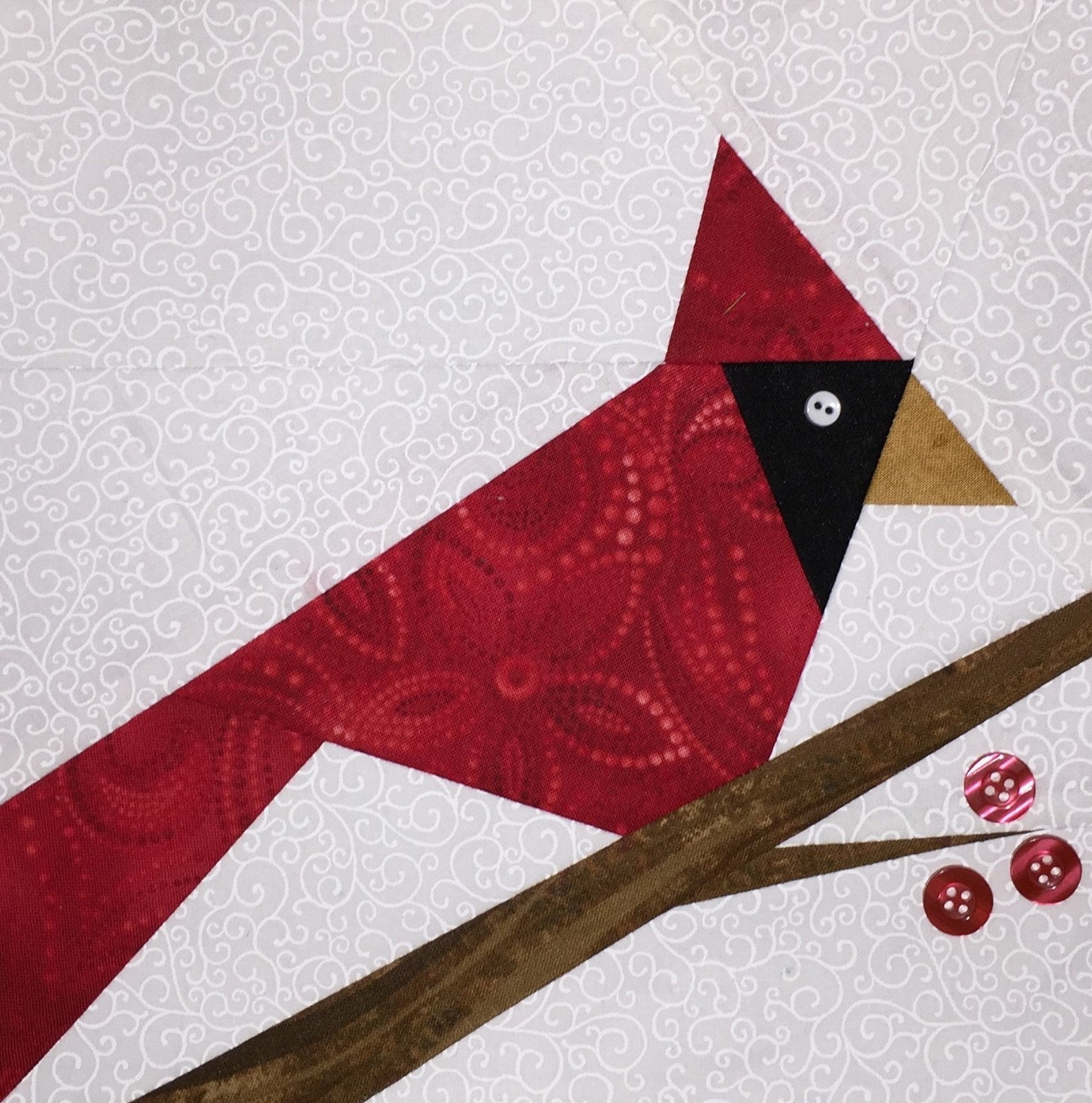 CARDINAL WALLHANGING Paper Pieced Pattern in PDF - Etsy