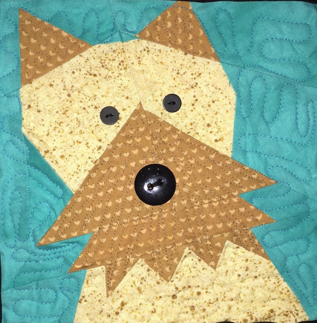 Yorkie Paper Pieced Block Pattern in PDF - Etsy