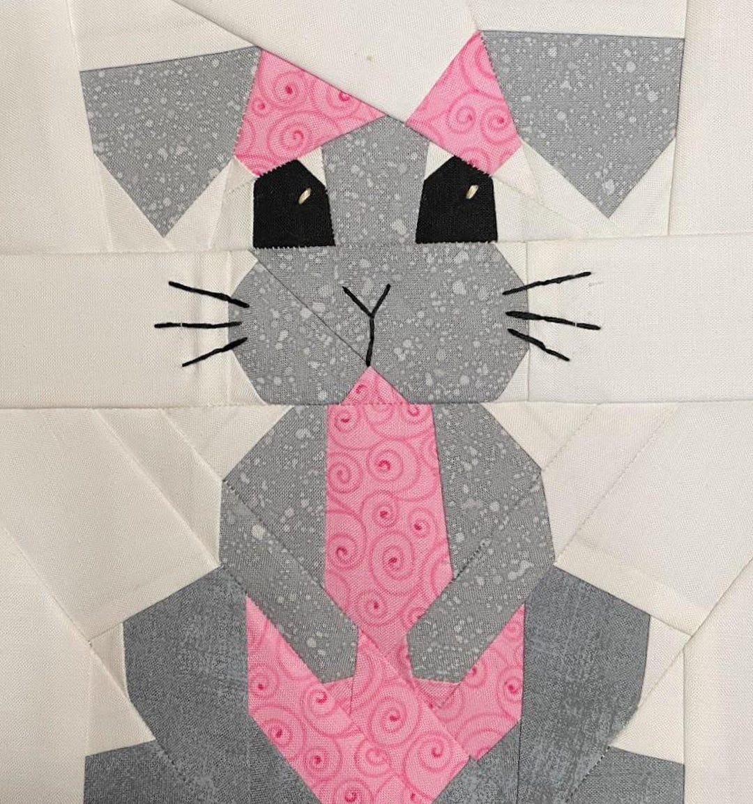 Bunny Paper Piecing Pattern, Rabbit Block (PDF 7 1/2"x 7 1/2") - Etsy