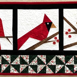 CARDINAL WALLHANGING Paper Pieced Pattern in PDF - Etsy