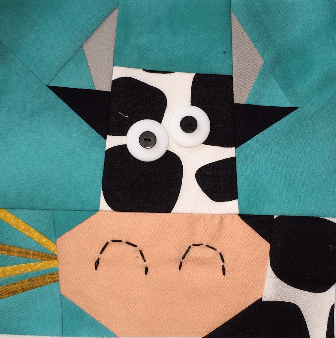DEMI MOO Cow Block Paper Pieced Pattern in PDF - Etsy