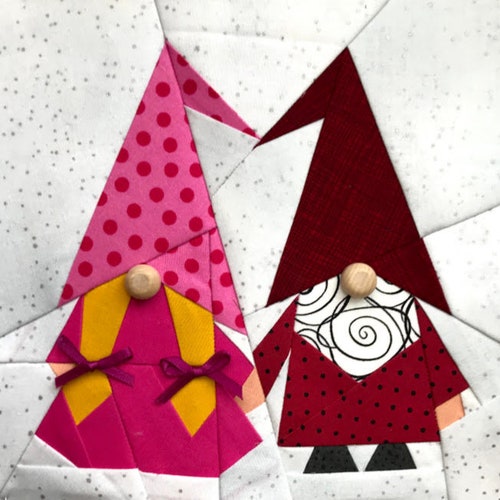 HEARTY GNOME Paper Pieced Block Pattern in PDF - Etsy